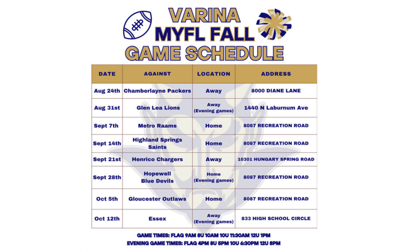 Varina Athletic Association > Home